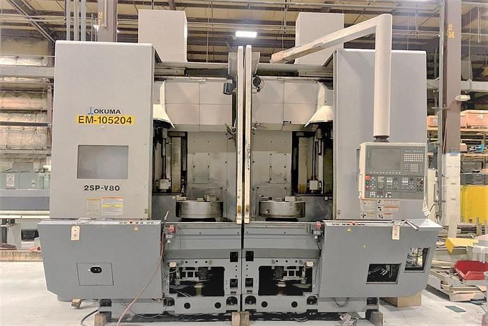 Okuma 2SP-V80 Twin Spindle VTL 2 Axis