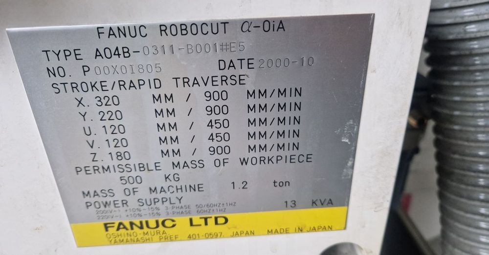 Fanuc Robocut alpha 0iA Robocut Alpha α-0iA