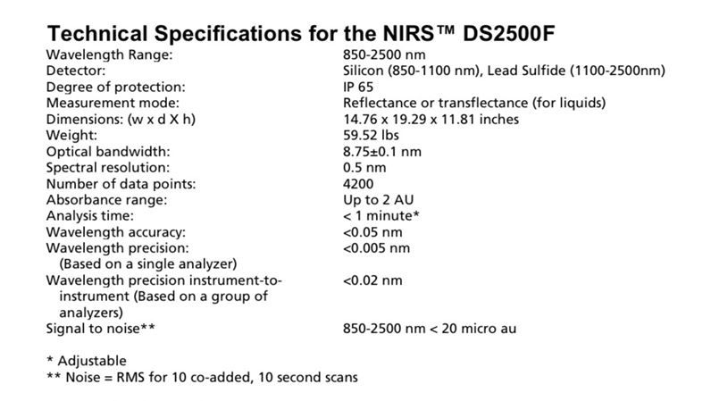 Foss DS2500 NIR Analyzer for feed, forages and grain
