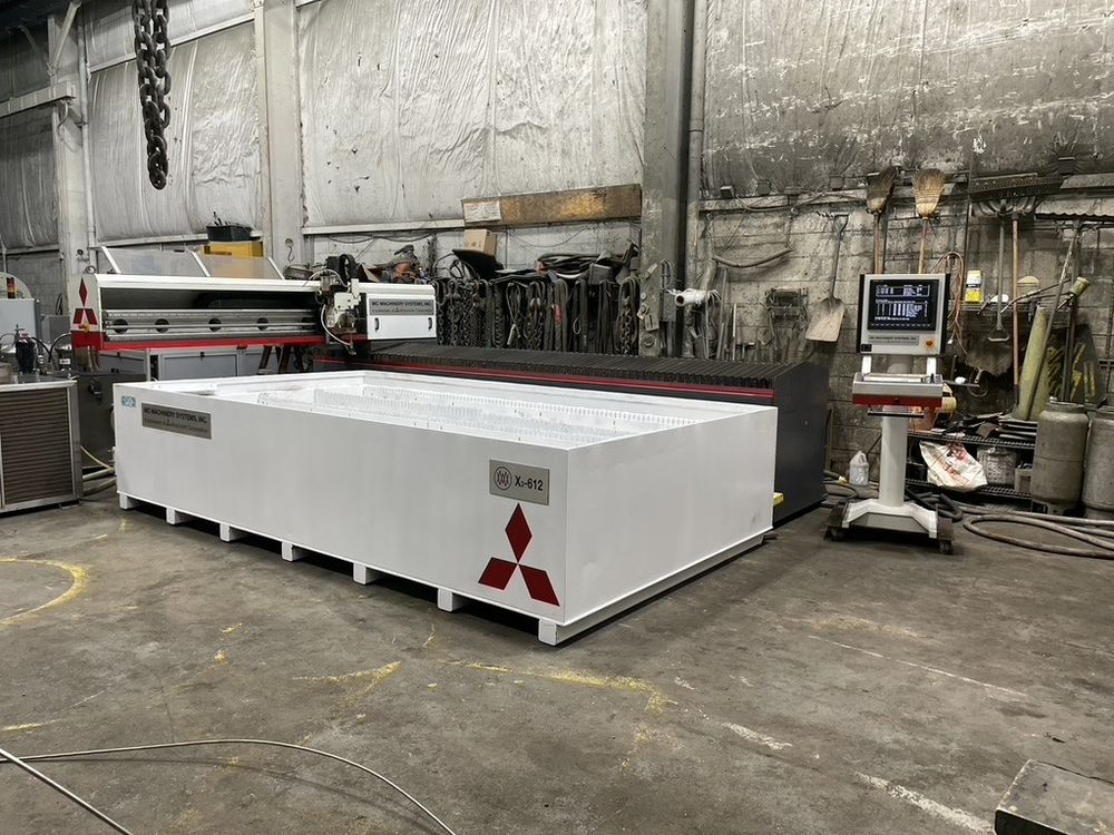 Mitsubishi X3612 Waterjet Cutting System Mitsubishi 720 PC Based CNC ...