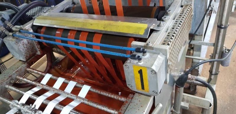 Mageba 8 ribbons dyeing machine in 400mm for ribbons and tapes gaz heated