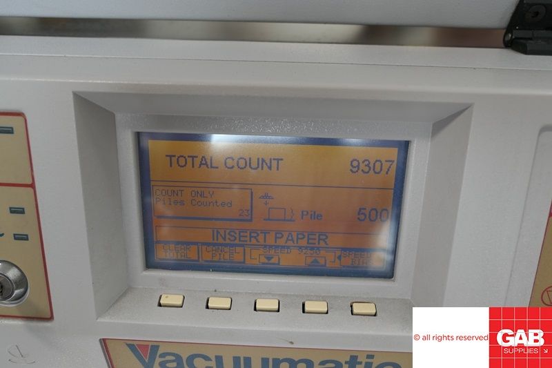 Vacuumatic Tornado, High speed bank notes and paper counter