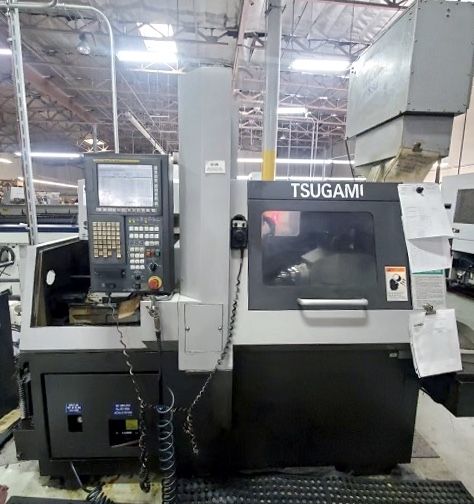 Tsugami Fanuc i Series CNC Control 10000 RPM SS20 Swiss Type CNC Lathe ...