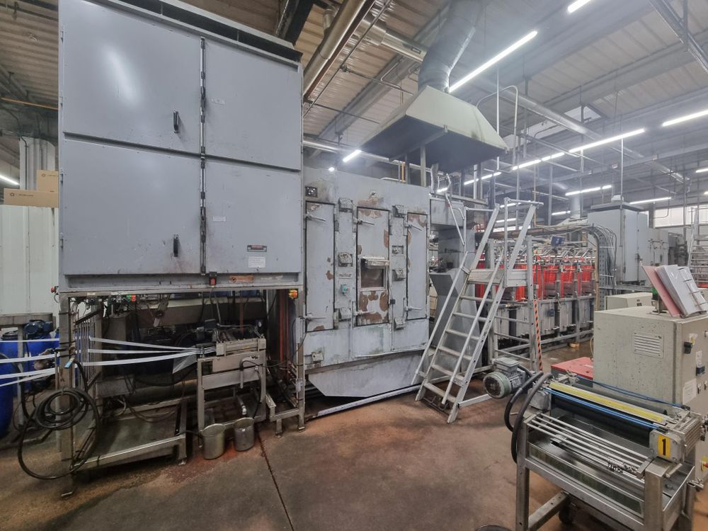 Mageba 8 ribbons dyeing machine in 400mm for ribbons and tapes gaz heated