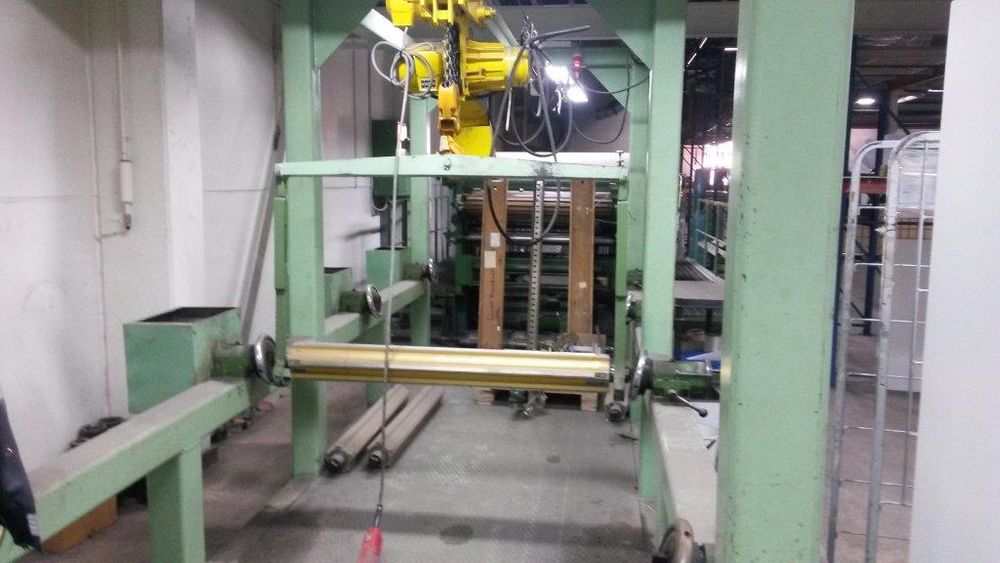 Hobema model 1250 ROTATIVE SHEET-CUTTER, 4 pcs unwinder