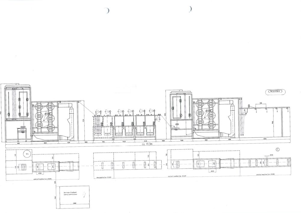 Mageba 8 ribbons dyeing machine in 400mm for ribbons and tapes gaz heated