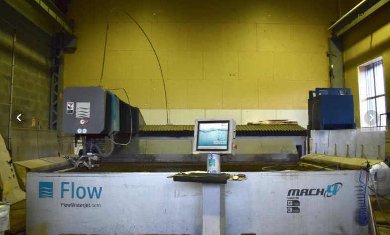 Flow waterjet cutting