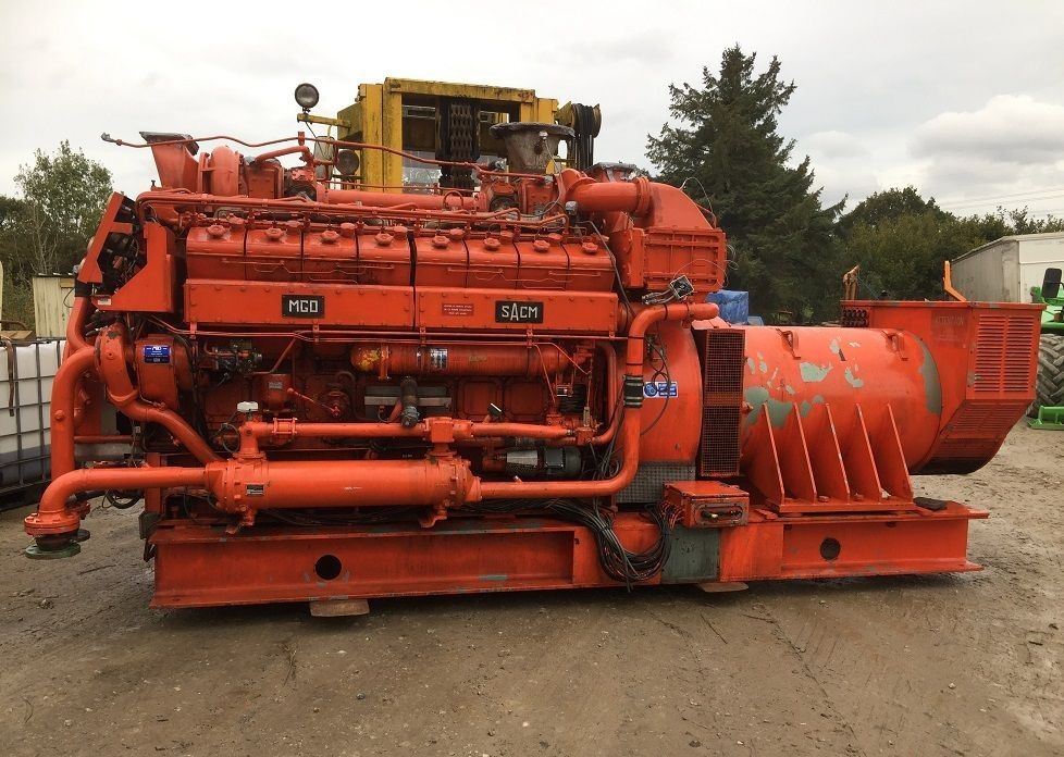 Poyaud POYAUD MGO-SACM Type: V16 BZSHR 1500 kva diesel generator