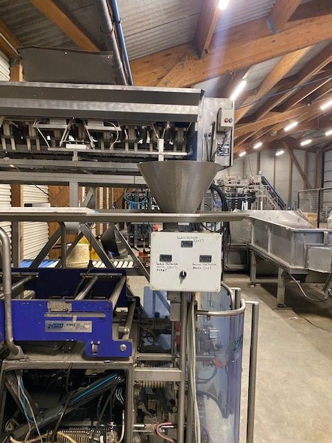 Intralox 3-channel stainless steel belt for bagging or tray packing