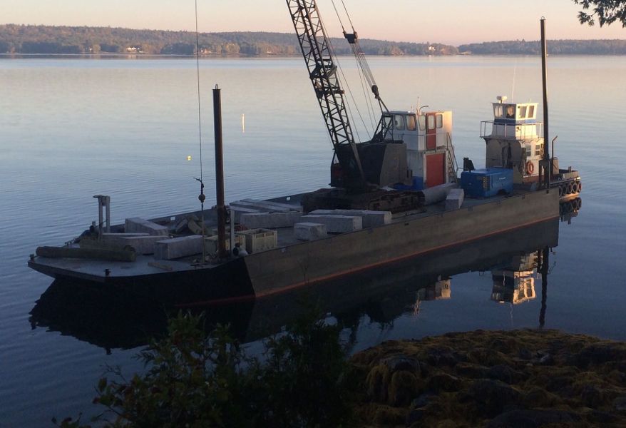 DECK BARGE,CRANE AND TUG PACKAGE