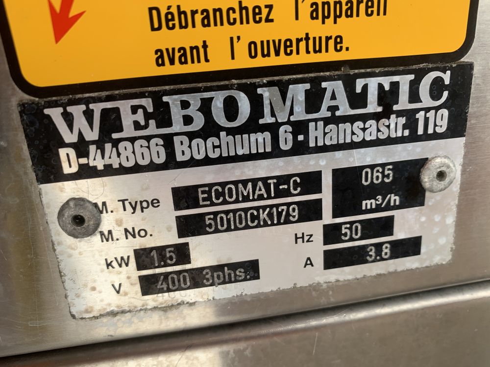 Webomatic Ecomat-C Swing top vacuum packer
