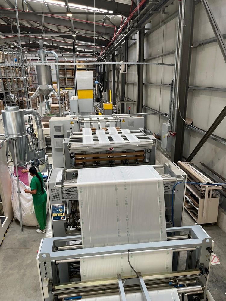 Mobert Roller 110 SHP/ 2M Automatic line for plastic bag making mc 4 lanes