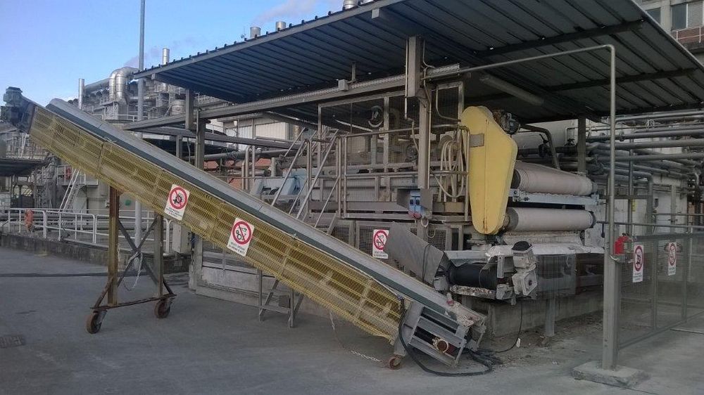 2100 mm Double wire sludge press/ Consistency out: 25-25%