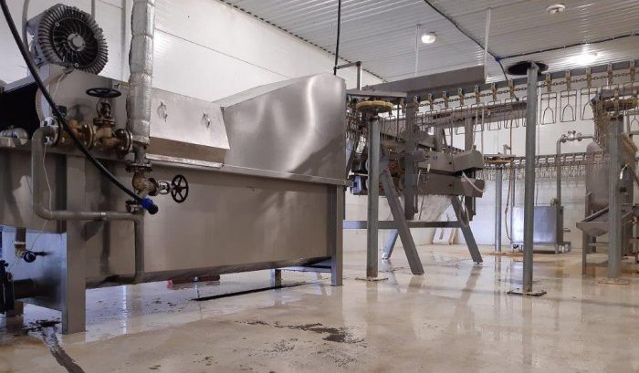 Poultry slaughter line and chilling system