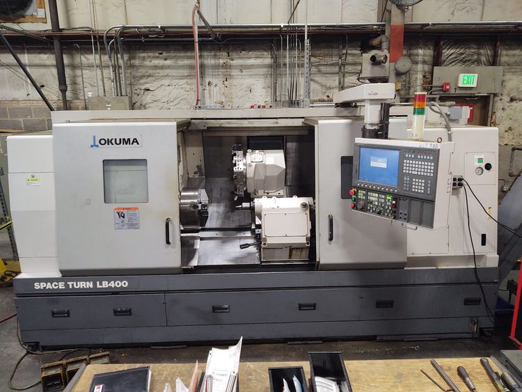 Okuma OSP P200L CONTROL 3500 RPM SPACE TURN LB-400/1250 CNC TURNING ...