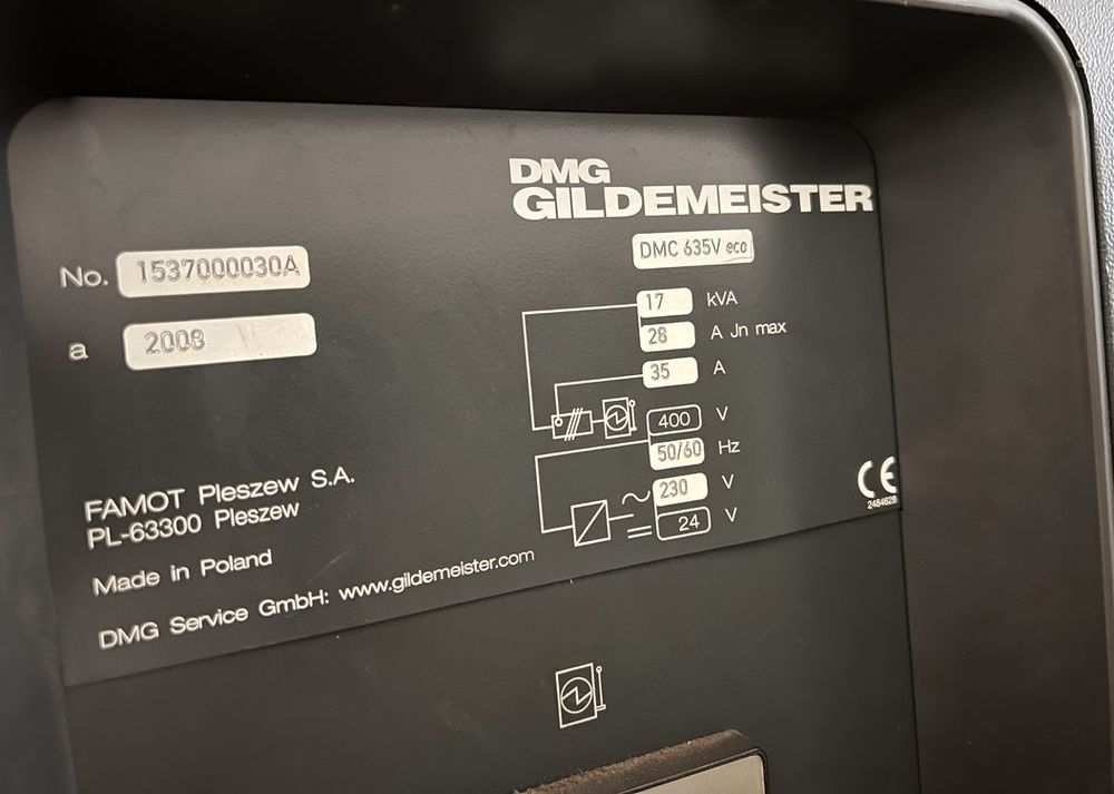 DMG DMC 635V ECOLINE 3-axis machining center 3 Axis