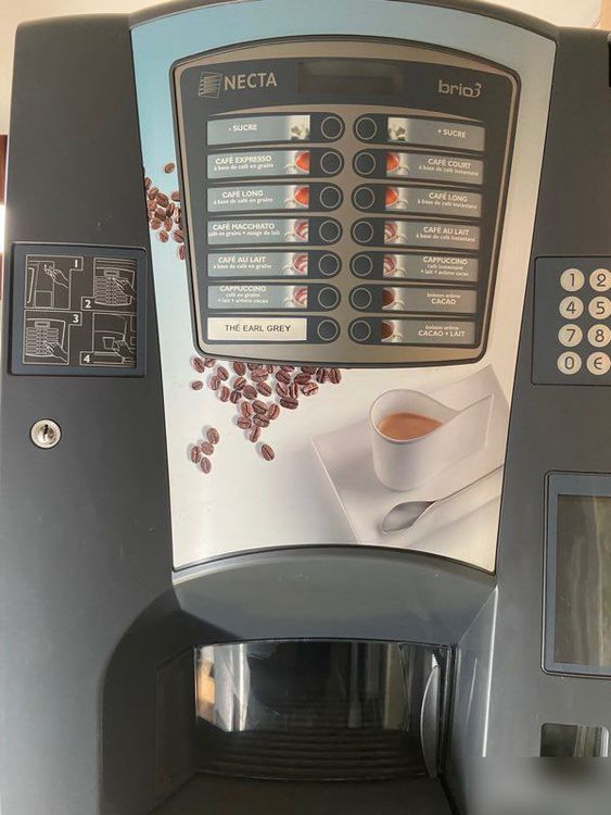 Necta Brio3 and mini Snacky Vending machine for hot drinks and snacks