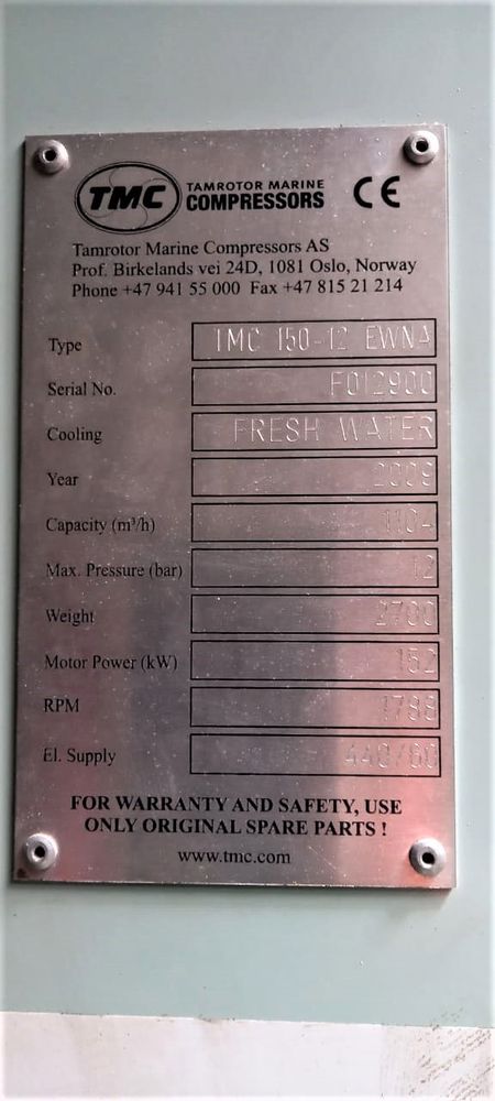 6 TMC TMC 150-12 EWNA and TMC 365-12 EWNA 1104 m3/h, 2670 m3/h