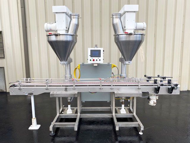 Mateer Burt DUAL HEAD Automatic Inline Dual Head Auger Powder Filler