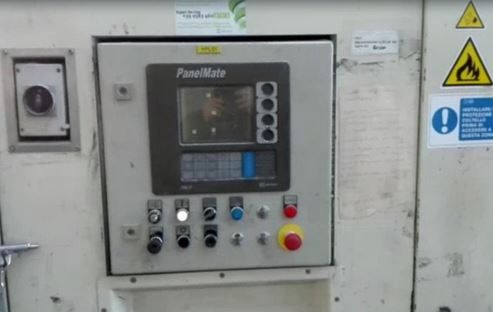 Perini 2.650 mm automatic Start-Stop rewinder 703G with industrial logsaw