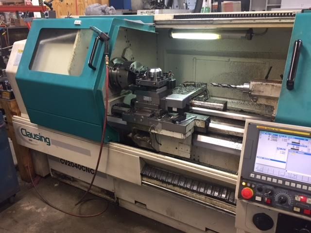 Clausing FANUC 0i-TC CONTROL 3000 rpm CV 2040 CNC FLAT BED LATHE 2 Axis