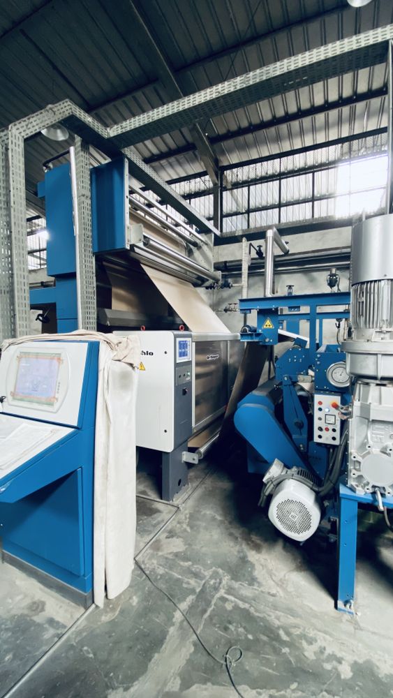 Mahlo, Monfongs 868 1900 working width Sanforize machine with Mahlo ...