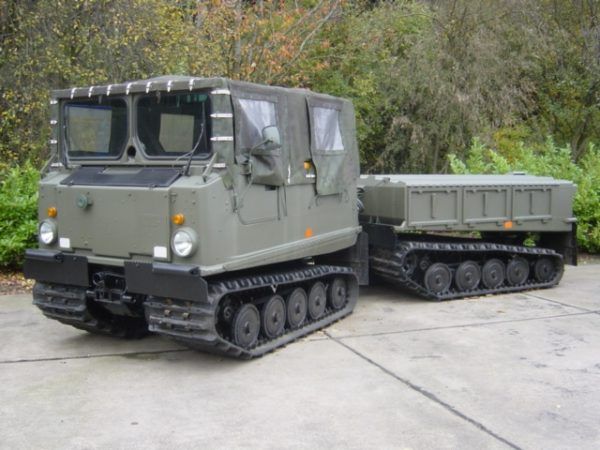 100 Hagglunds Bv206 Soft Top Ammo Carrier with front gun mount