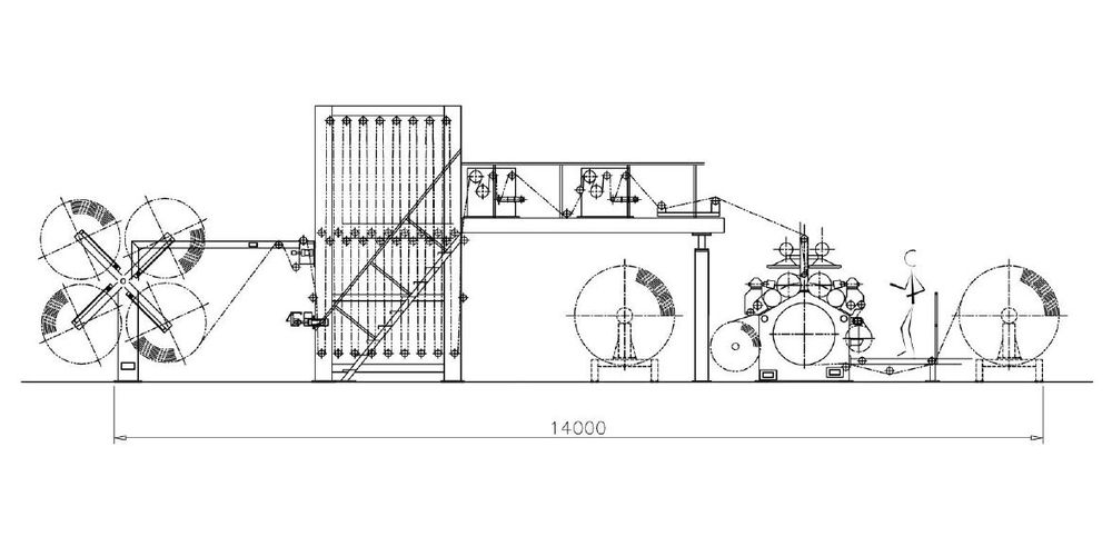 MP Engineering 180 Cm Flame Lamination Line