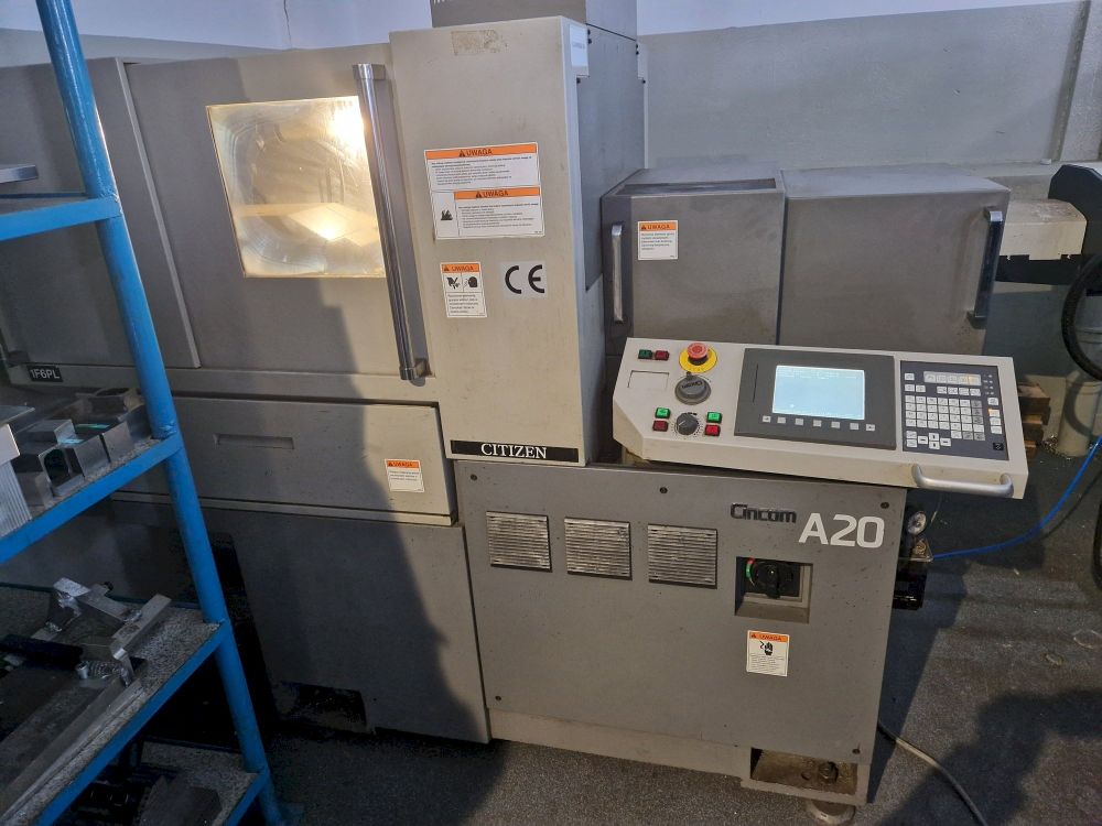 Citizen Fanuc Model: Series 32i 8000 1/MIN Cincom A20 VII 2 Axis