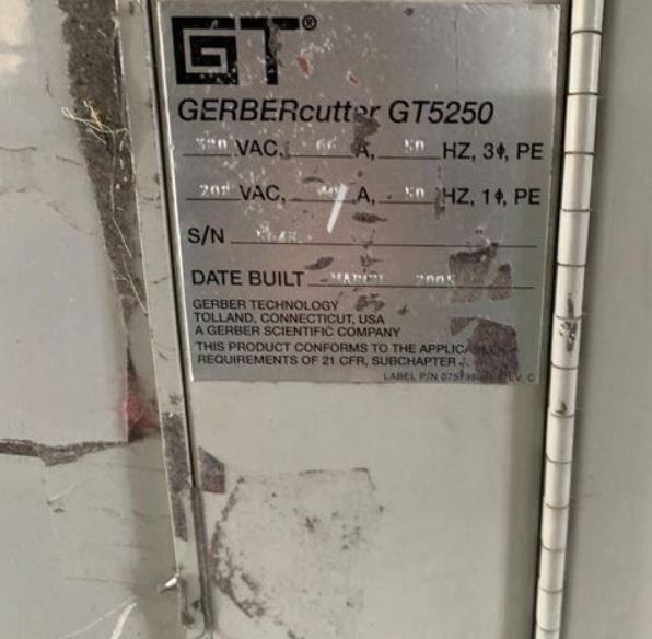 Gerber GT 5250 Cutter