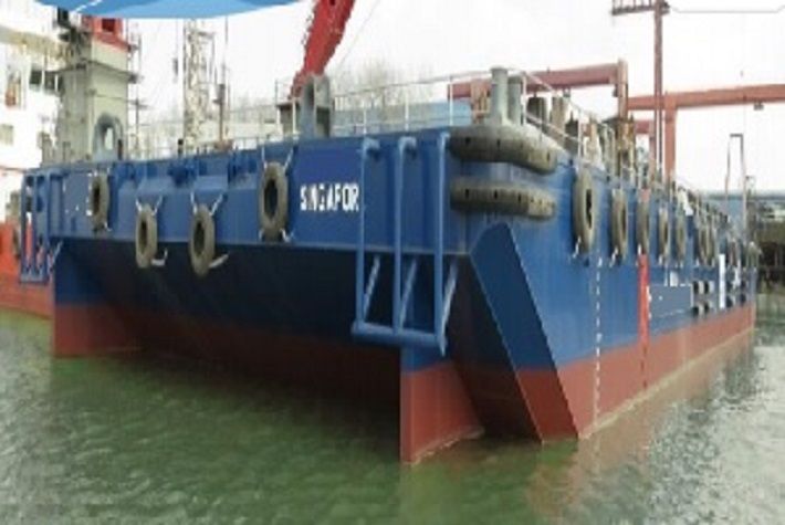 Flattop Barge with loading ramp & optional 4pt mooring system