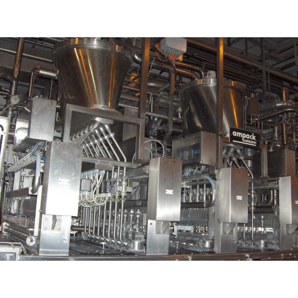Ampack Ammann FA 8/2 milk bottling line