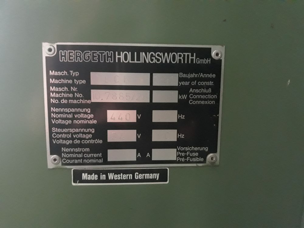 Hergeth hollingsworth Blending Box Lcb 6.108