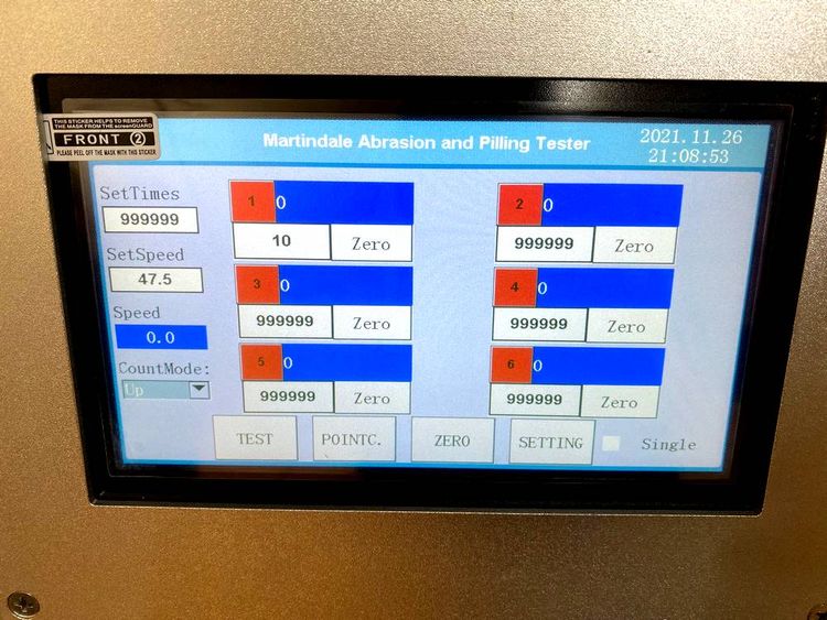 NU Martindale abrasion and pilling tester