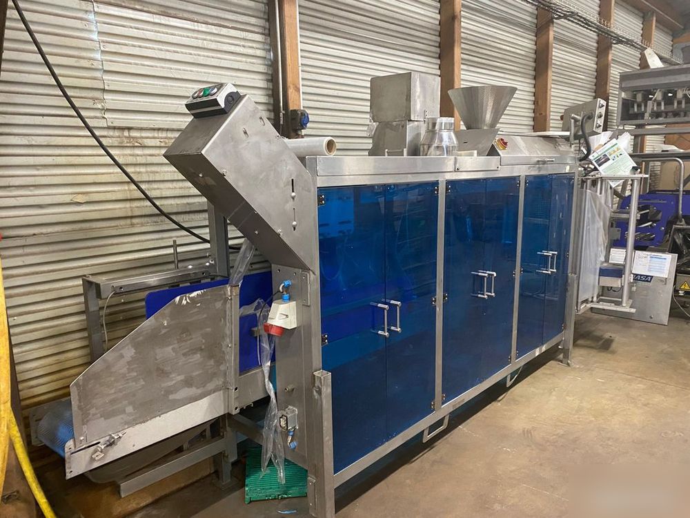 Intralox 3-channel stainless steel belt for bagging or tray packing