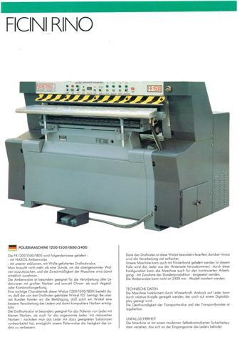 Ficini FR. 1500 Polishing machine
