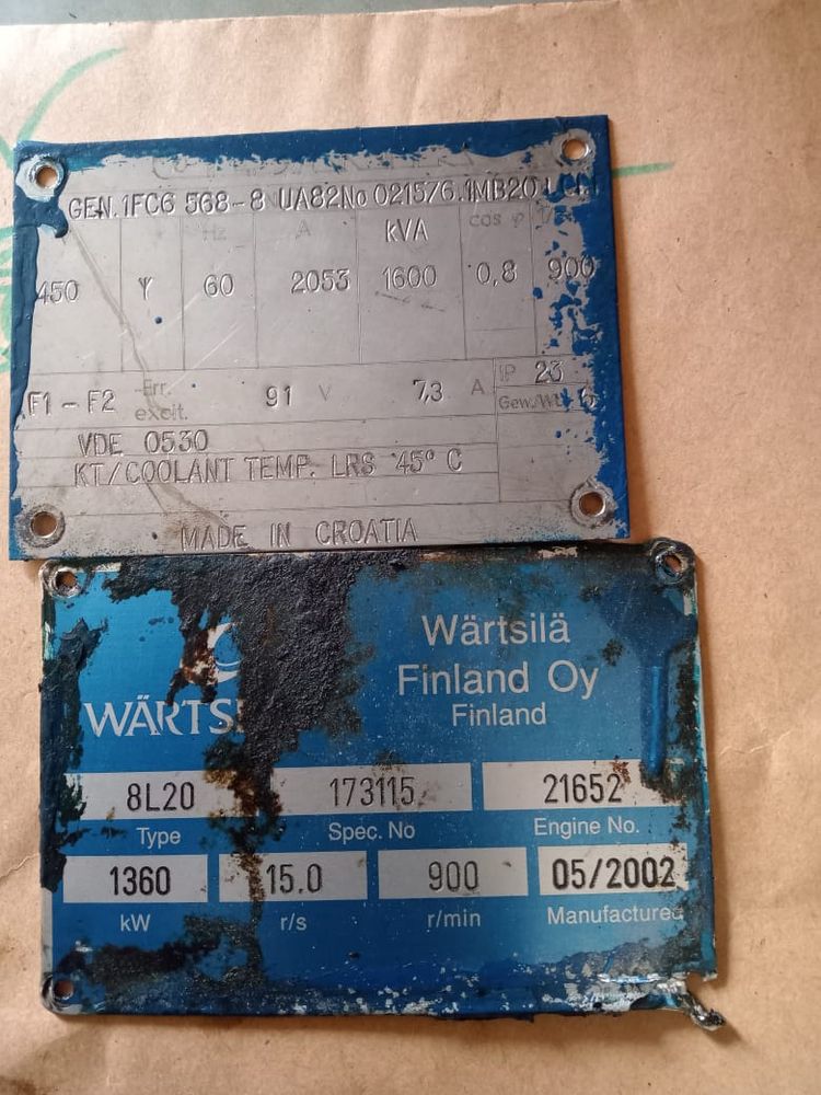 3 Wartsila WARTSILA 8L20