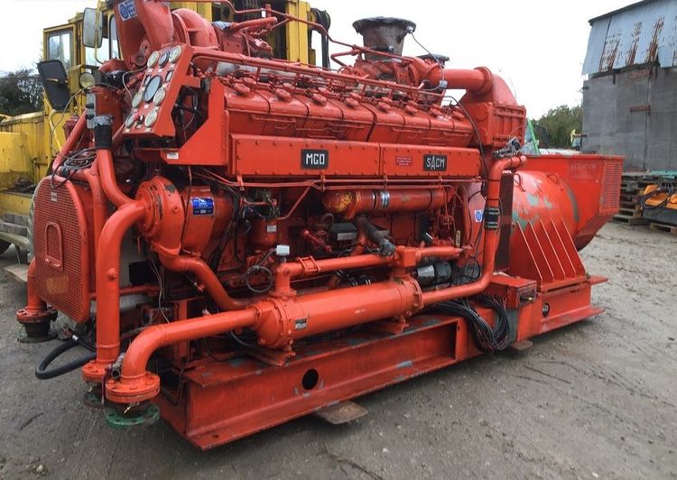 Poyaud POYAUD MGO-SACM Type: V16 BZSHR 1500 kva diesel generator