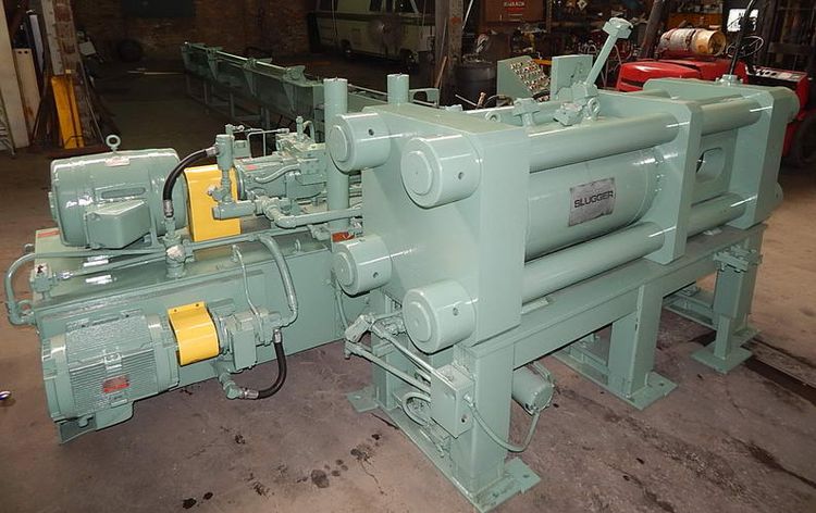 5-1/4" BEMCOR "Little Slugger" Hyd Shear, 800 Ton Automatic Bar Loader ...