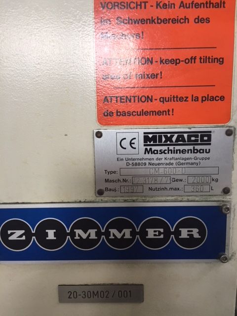 Mixaco CM 600 Container Mixer