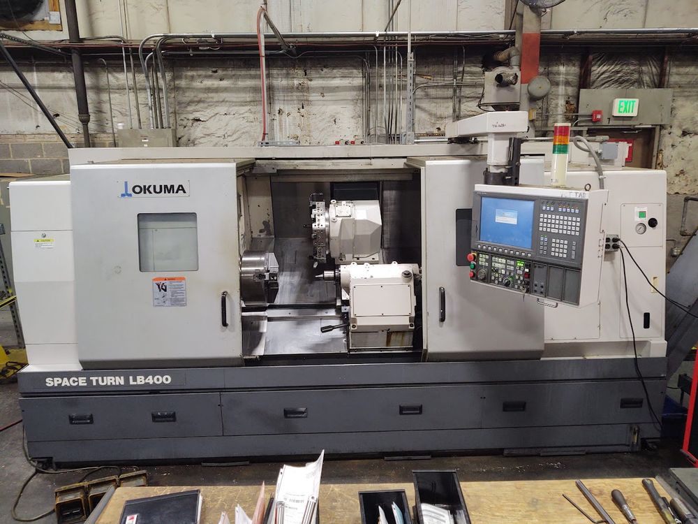 Okuma OSP P200L CONTROL 3500 RPM SPACE TURN LB-400/1250 CNC TURNING ...
