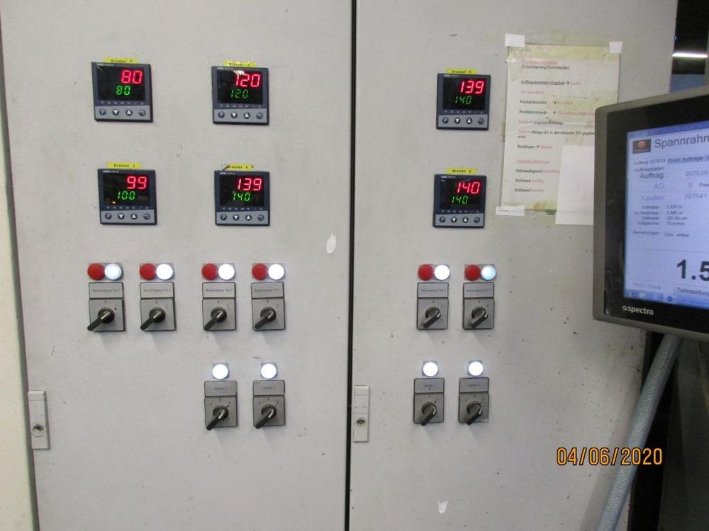 Brückner 235 Cm stenter frames with coating unit