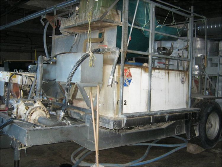 Hydroseed spraying seeds, mulch, fertilizers