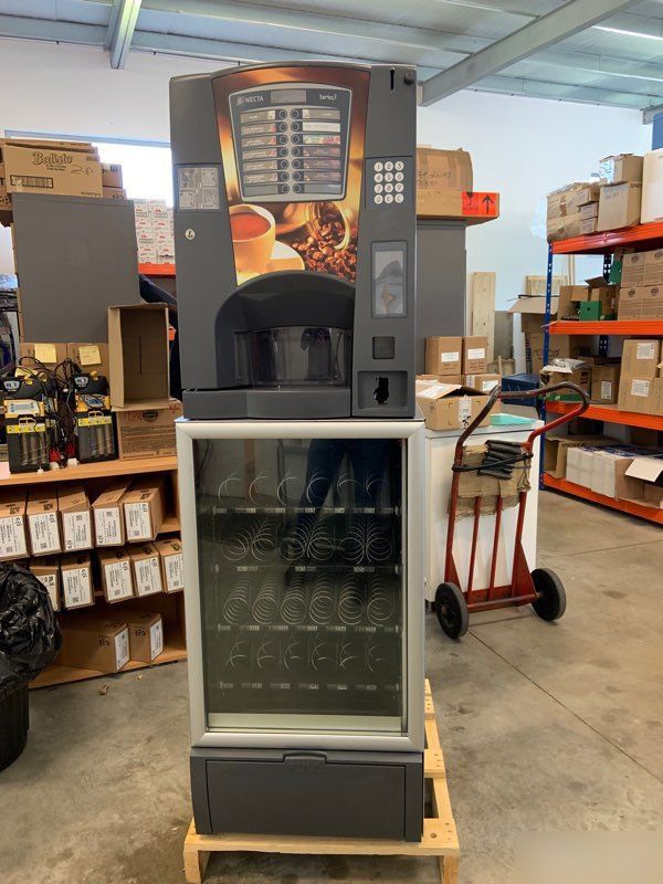 Necta Brio3 and mini Snacky Vending machine for hot drinks and snacks