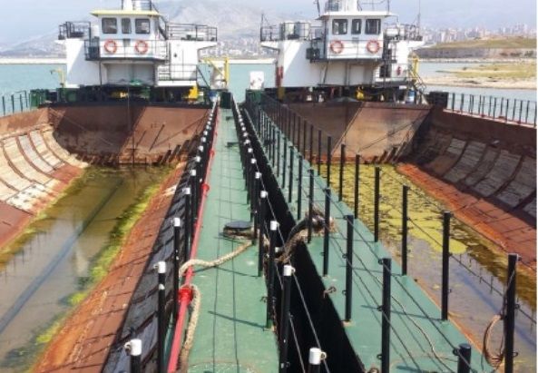 2 Two Self Propelled Split Hopper Barges