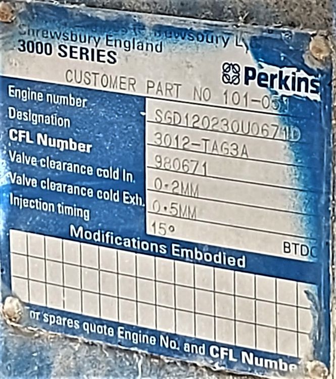 Perkins Perkins 3012-TAG3A Pats